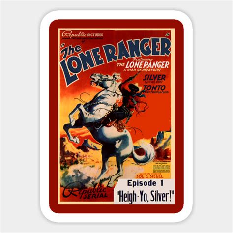 Vintage Western Movie Poster Lone Ranger Westerns Sticker Teepublic