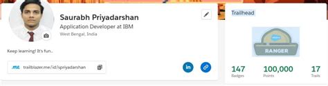 Saurabh Priyadarshan On Linkedin Trailhead Trailblazer