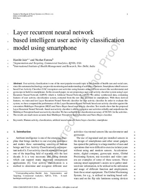 Pdf Layer Recurrent Neural Network Based Intelligent User Activity