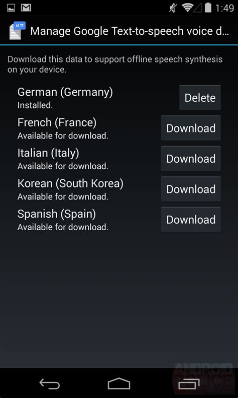 Google Releases Huge Text To Speech TTS For Android Update V With High Quality Voices New