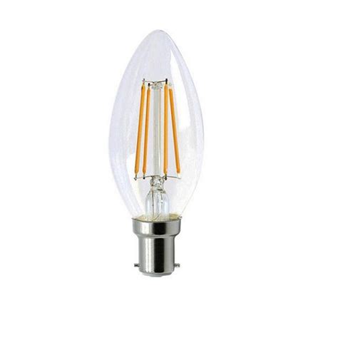 W B Socket LED Filament Dimmable Candle Lamps Cool White Cables Online