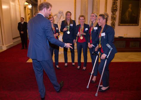 Prince Harry Flirts Jokes With Olympian Susannah Townsend Us Weekly