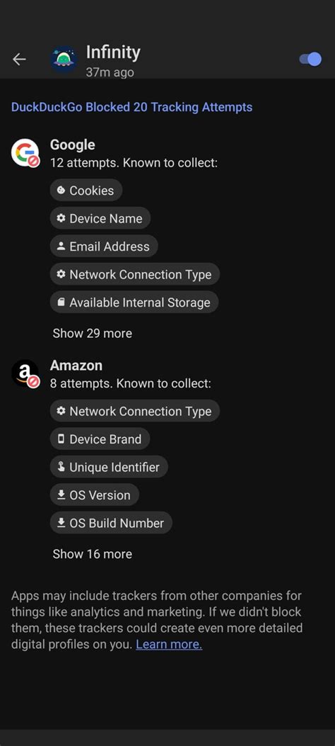 Speaking Of Tracking Infinity Has Tracking Now Rfossdroid
