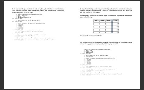 8 in your controller java file write the code for