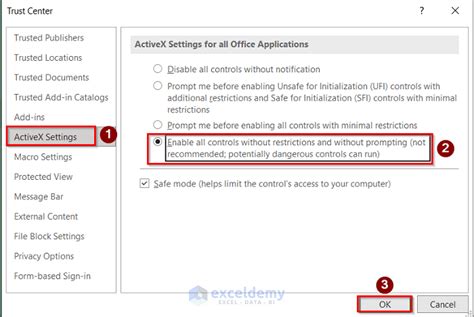 How To Use Activex Control In Excel Easy Steps