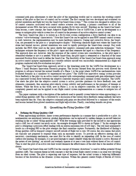 Systems Technology Inc Use Of Active Inceptor Cueing To Mitigate Pilot Vehicle System Loss Of