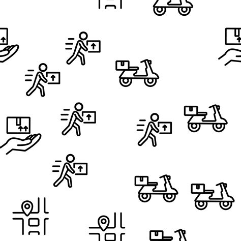 Courier Post Vector Seamless Pattern 10278246 Vector Art At Vecteezy