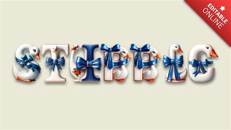 Stipple Duck And Goose Text Effect Generator