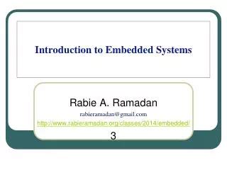 PPT Introduction To Embedded Systems PowerPoint Presentation Free Download ID 403715