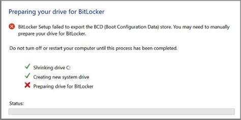 Fixes For BitLocker Setup Failed Error