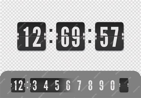 Premium Vector Vintage Flip Clock Time Counter Flip Countdown Number