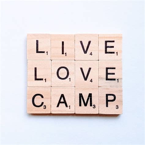 Live Love Camp Scrabble Tile Frigo Aimant Cadeau Pour Les Amateurs De