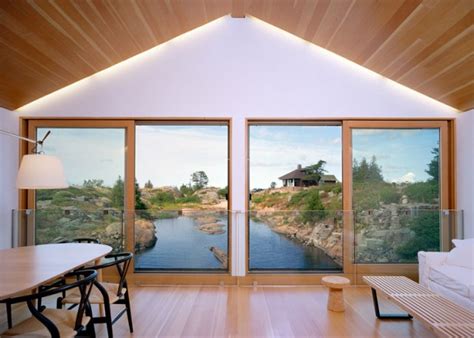Floating House Bobs On The Surface Of Canadas Lake Huron