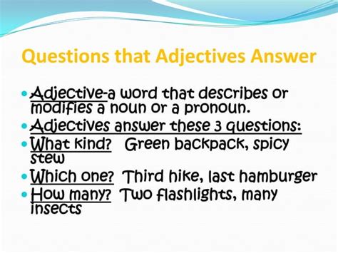 Adjective Notes Ppt