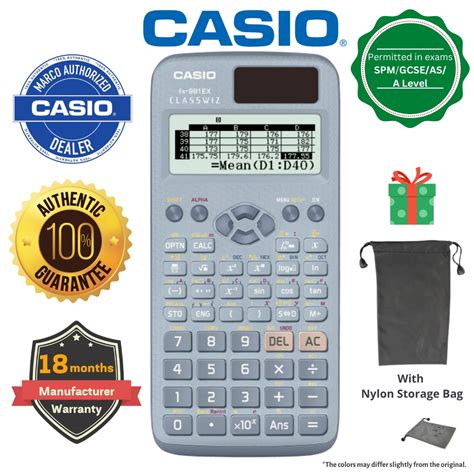 Genuine Casio Fx 991ex Bu Blue Classwiz Scientific Calculator For