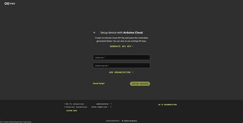 arduino linux wizard arduino cloud api keys