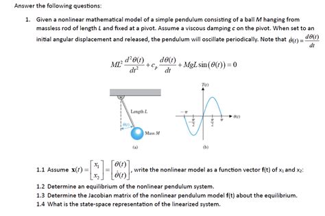 Solved Nswer The Following Questions Given A Nonlinear Chegg