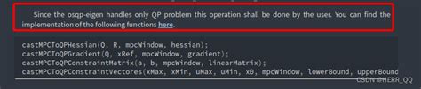 Toolschains Cpp Osqp的使用之二：mpcdemo 自动驾驶纵向mpc控制setwarmstart Osqp Csdn博客