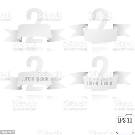 흰색 리본이 있는 두 번째 배경입니다 벡터 일러스트레이션 0명에 대한 스톡 벡터 아트 및 기타 이미지 0명 Championship 경쟁 Istock