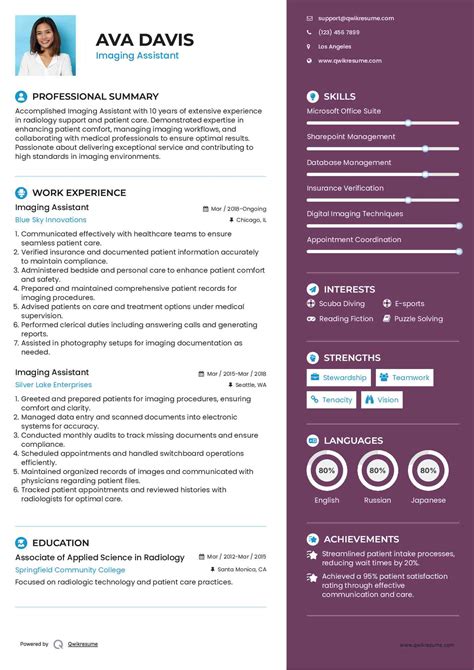 10 Imaging Assistant Resume Samples And Templates For 2025