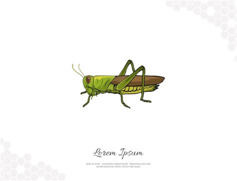 Grasshopper Sitting Vector Art For Wall Decoration Premium Ai Generated Vector