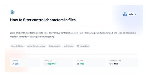 How To Filter Control Characters In Files Labex