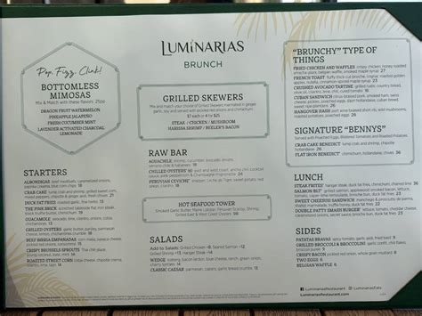 Carta De Luminarias Restaurant And Special Events Monterey Park