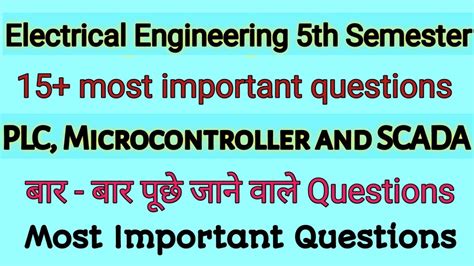 Plc Microcontroller And Scada Most Important Questions Series