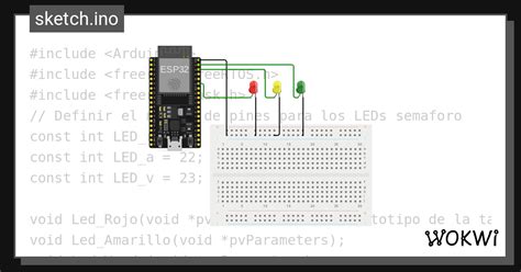 Semaforofreertos Wokwi Esp32 Stm32 Arduino Simulator