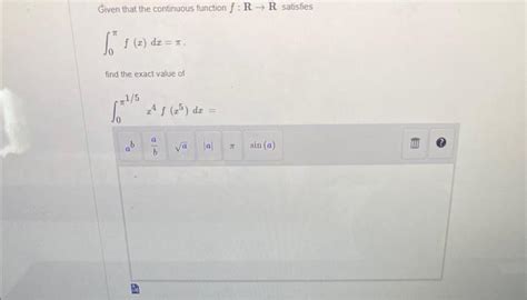 solved given that the continuous function f r→r satisfies
