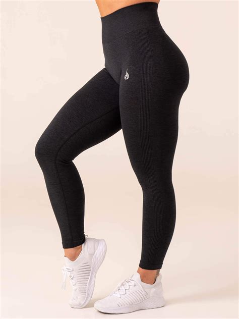 Aspire Seamless Leggings Black Marl Ryderwear