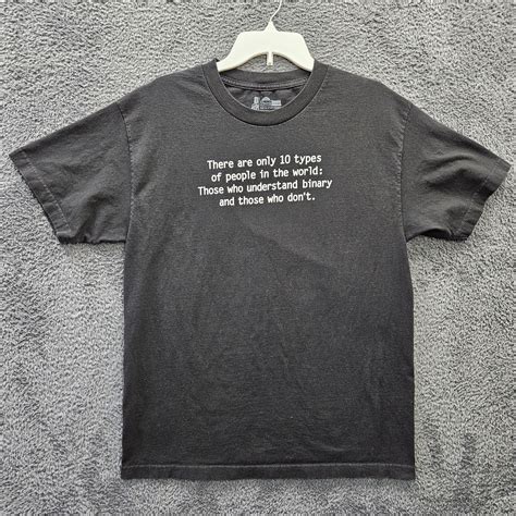 Funny T Shirt Think Geek Binary Kinds Of People In The Word Coder Joke L M EBay