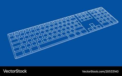 Computer Keyboard Outline Royalty Free Vector Image