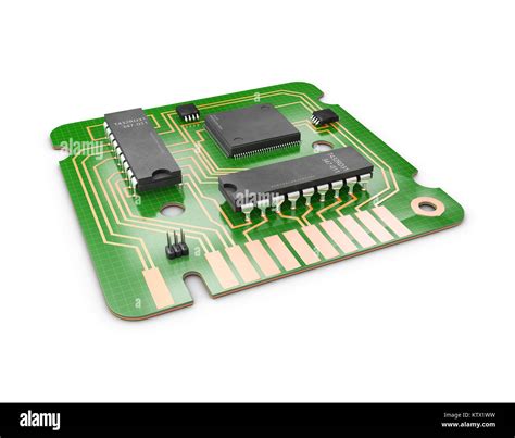 3d Illustration Of Computer Chip And Transistor Design Of Computer