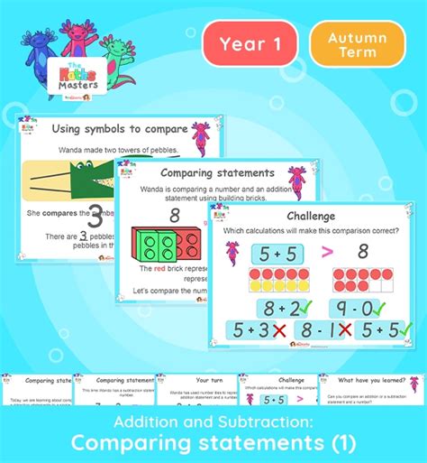 Year 1 Comparing Addition And Subtraction Statements Part 1 Lesson Presentation Year 1
