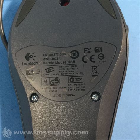Logitech T Bc21 Trackman Marble Trackball Mouse Usb Ims Supply