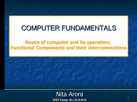 Computer Fundamentals Ppt