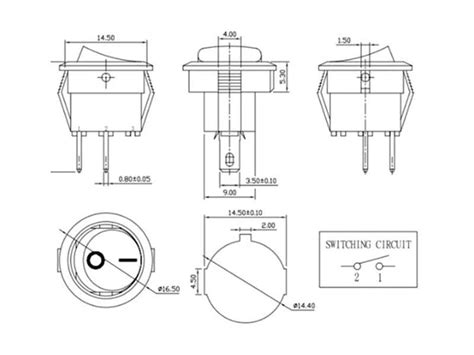 Rocker Switch On Off 15mm Kuriosity
