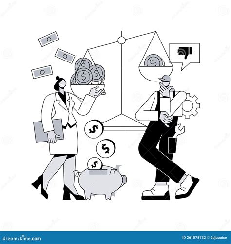 Income Inequality Abstract Concept Vector Illustration Cartoondealer