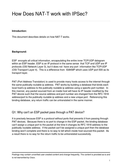 How Does Nat T Work With Ipsec Pdf