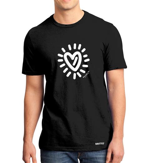 Britto® T Shirt Graffiti Heart Black Men Shop Britto