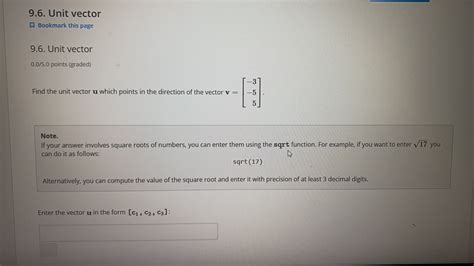 Solved 96 ﻿unit Vector๑ ﻿bookmark This Page96 ﻿unit