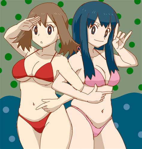 Dawn And May Pokemon And 1 More Drawn By Nakaba Danbooru