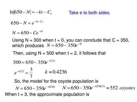 ppt 6 3 separation of variables and the logistic equation powerpoint