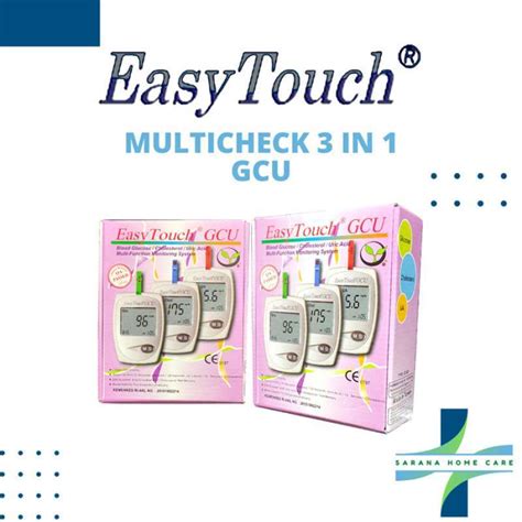 Promo Easy Touch Multicheck 3 In 1 Gcu/ Strip Tes Gula Darah/strip Tes ...