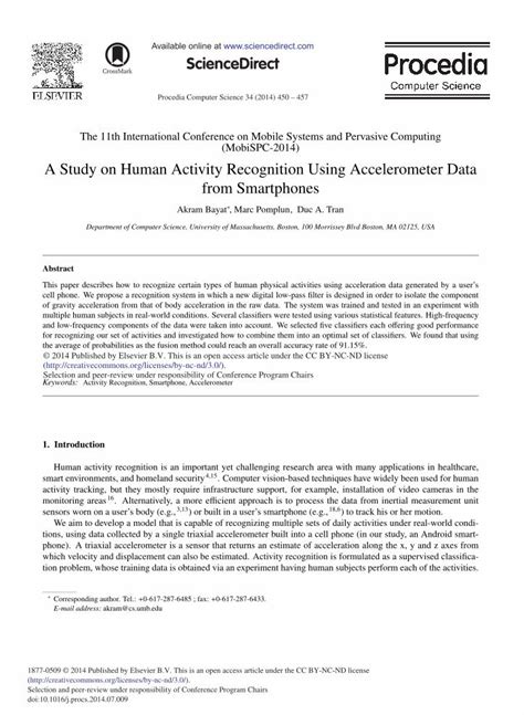 PDF A Study On Human Activity Recognition Using Accelerometer Data From Smartphones DOKUMEN TIPS