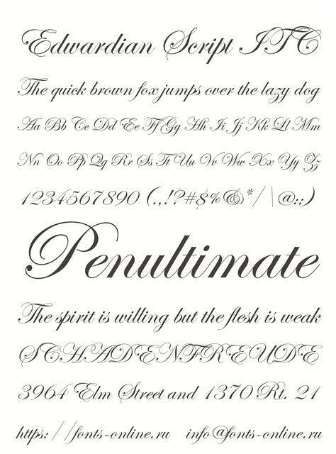Edwardian Script Itc Font