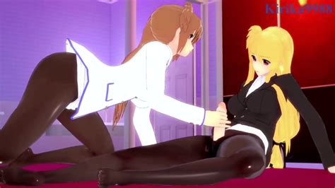 Nanoha Takamachi And Fate Testarossa Intense Lesbian Play And Futanari Sex Magical Girl