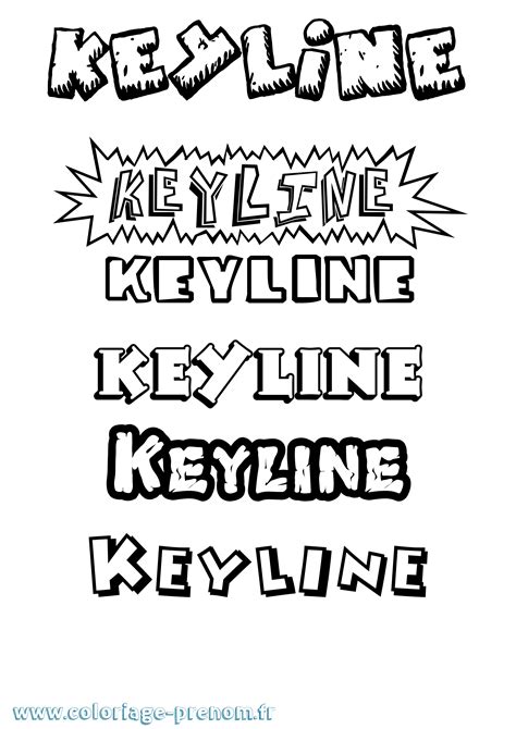 Coloriage Du Prénom Keyline à Imprimer Ou Télécharger Facilement