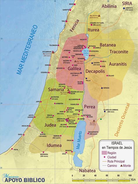 Ministerio Apoyo BÍblico Mapa De Israel Siglo I
